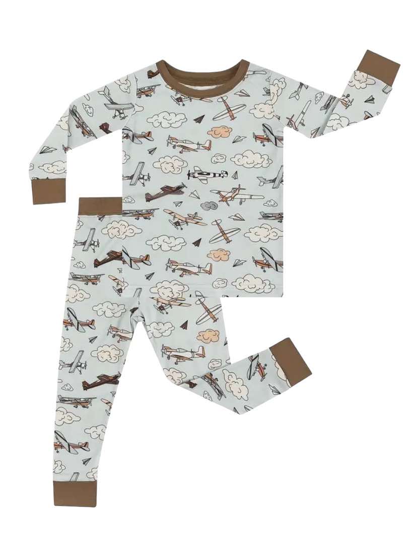 Bamboo Boy Long Sleeve Pajamas – Chasing Fireflies Kids Boutique