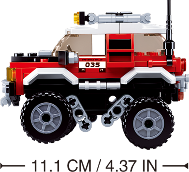 Car Club Offroad Building Brick Kit, Red (145 Pcs) – Chasing Fireflies ...