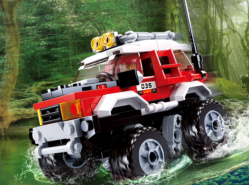 Car Club Offroad Building Brick Kit, Red (145 Pcs) – Chasing Fireflies ...